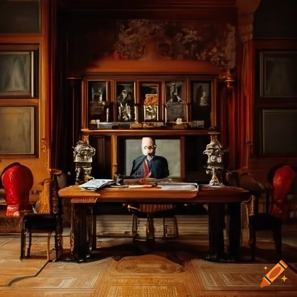 Napoleon's office with empty table