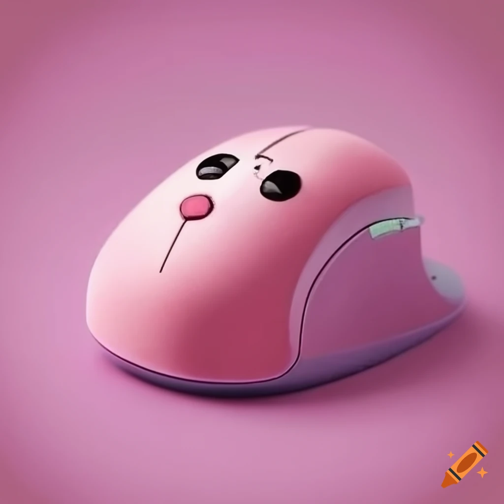 Pink neon mouse for PC on Craiyon