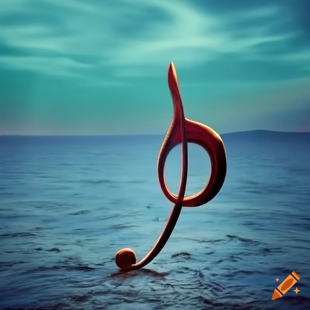 Musical Note In The Sea