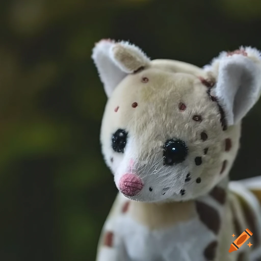 Plush pronghorn carrying a large sponge on Craiyon