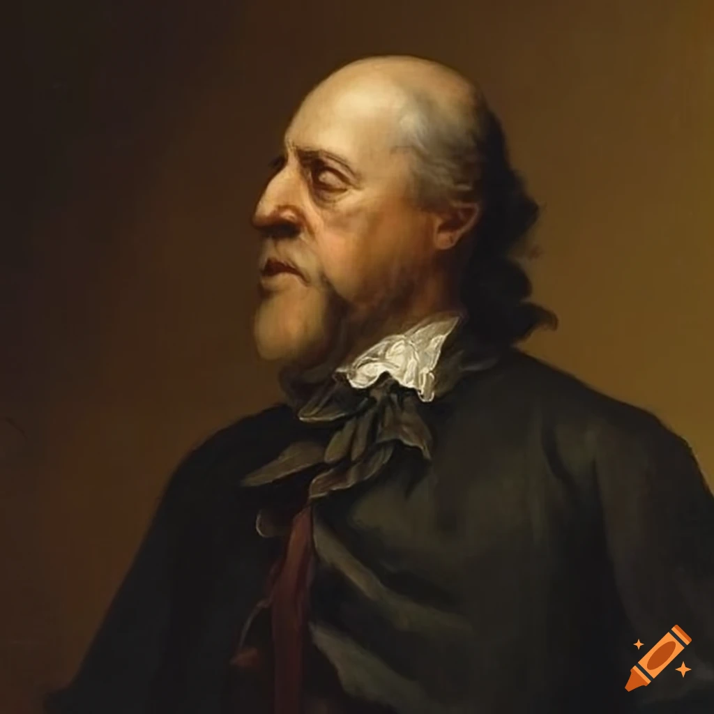 Portrait of bud spencer in 1700s clothing by frank duveneck