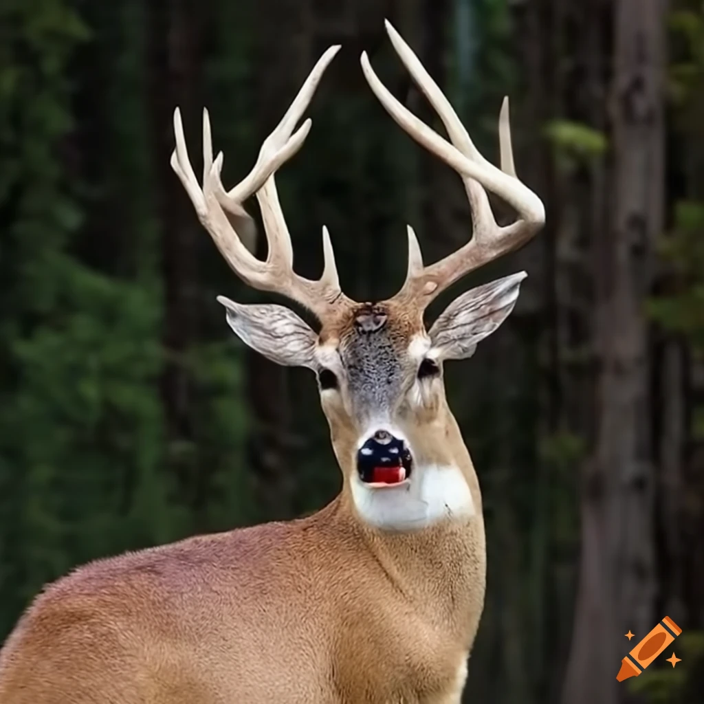 Surreal distorted deer artwork on Craiyon