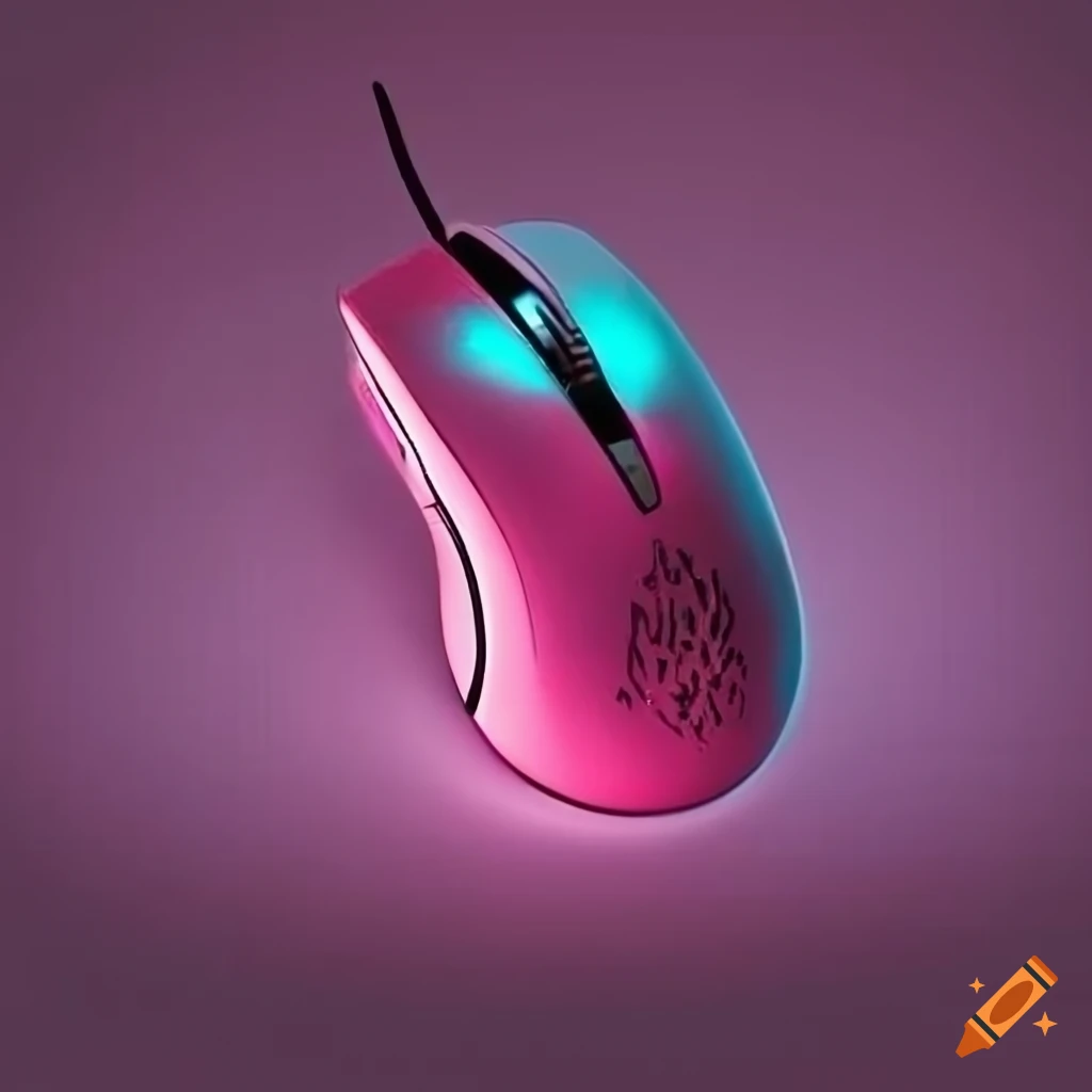 Gaming mouse in blizzard, double exposure, vector, logo on Craiyon