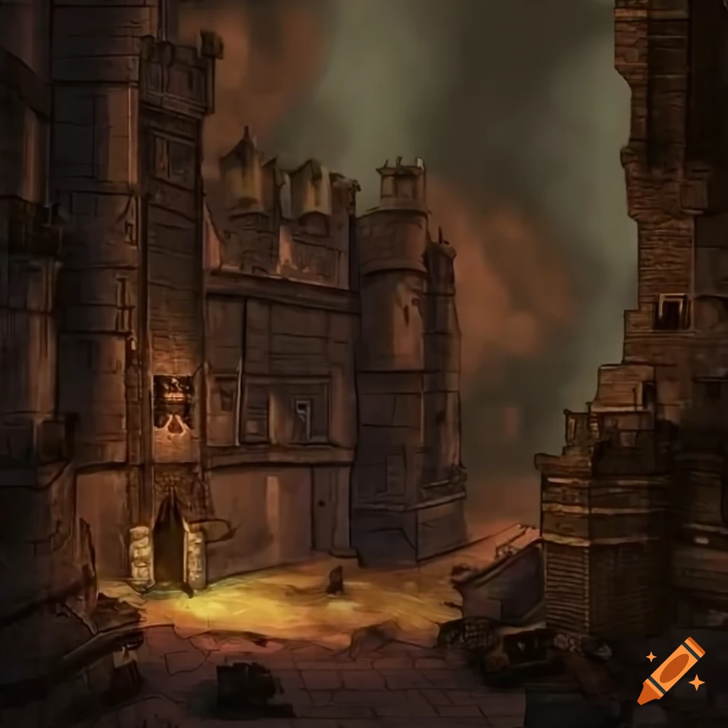 Rpg dungeon castle map on Craiyon