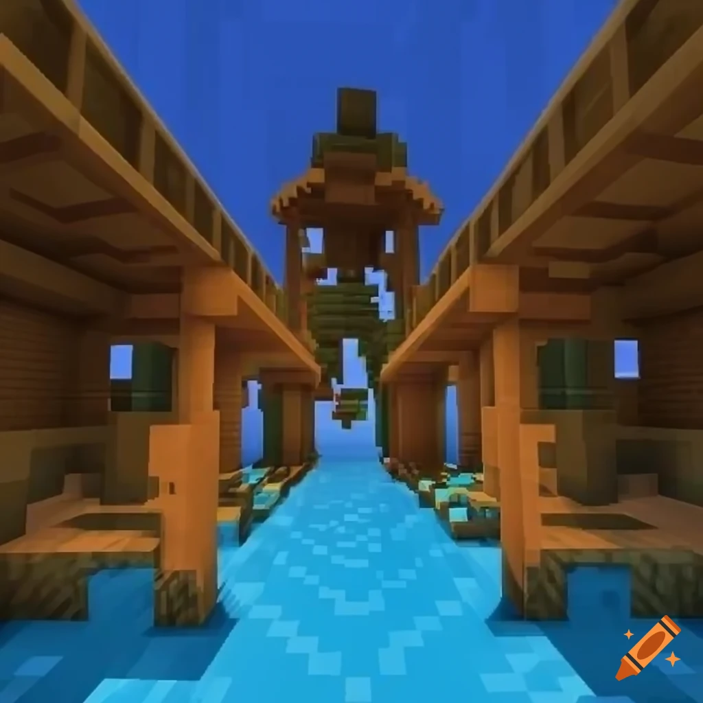 Minecraft server oasis logo on Craiyon