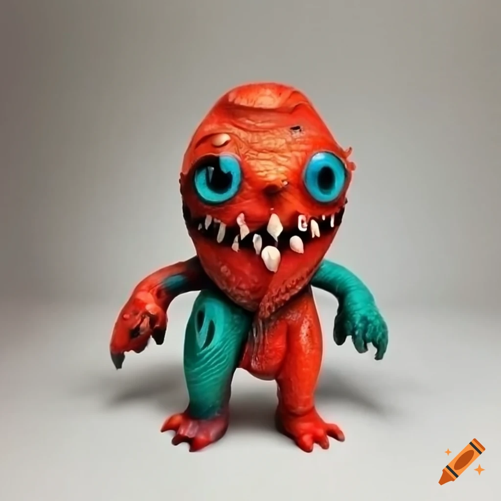 Custom art toy of a unique monster design on Craiyon