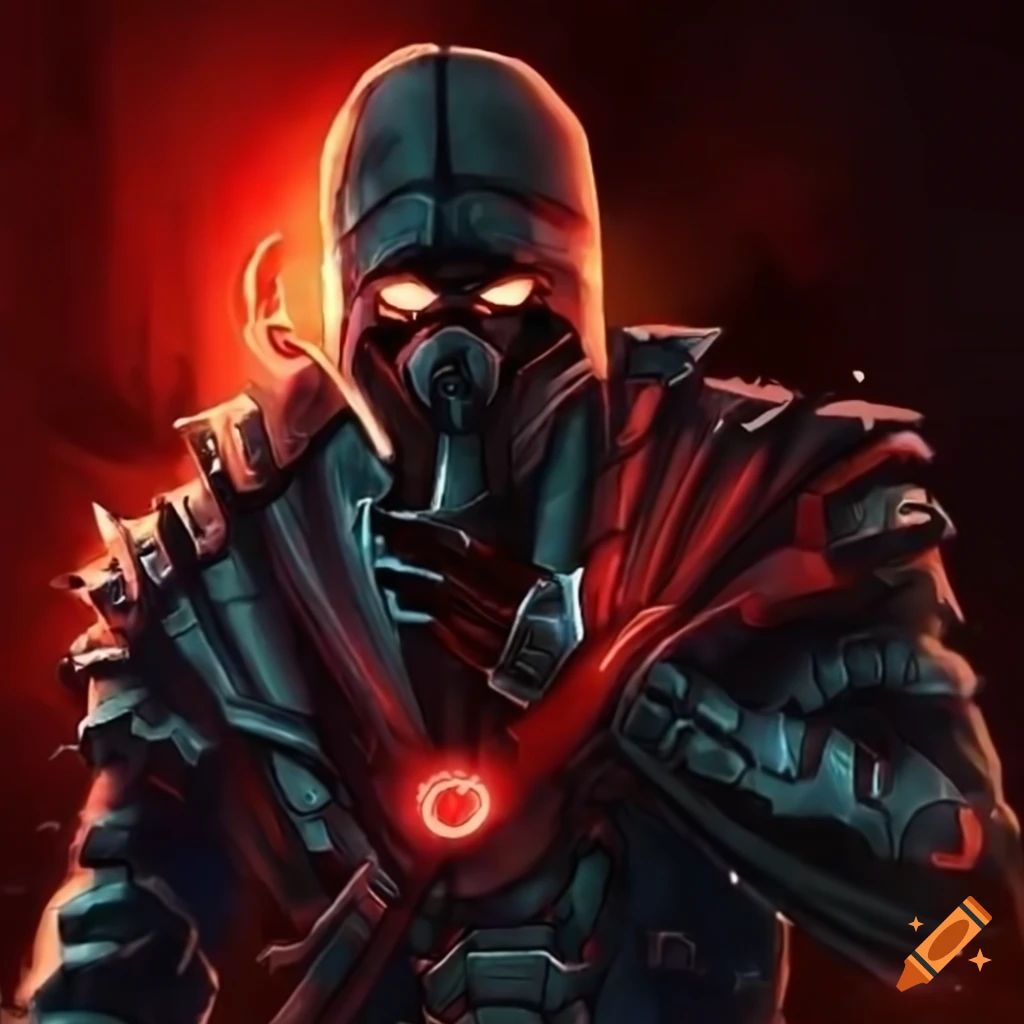 Crimson sub-zero on Craiyon