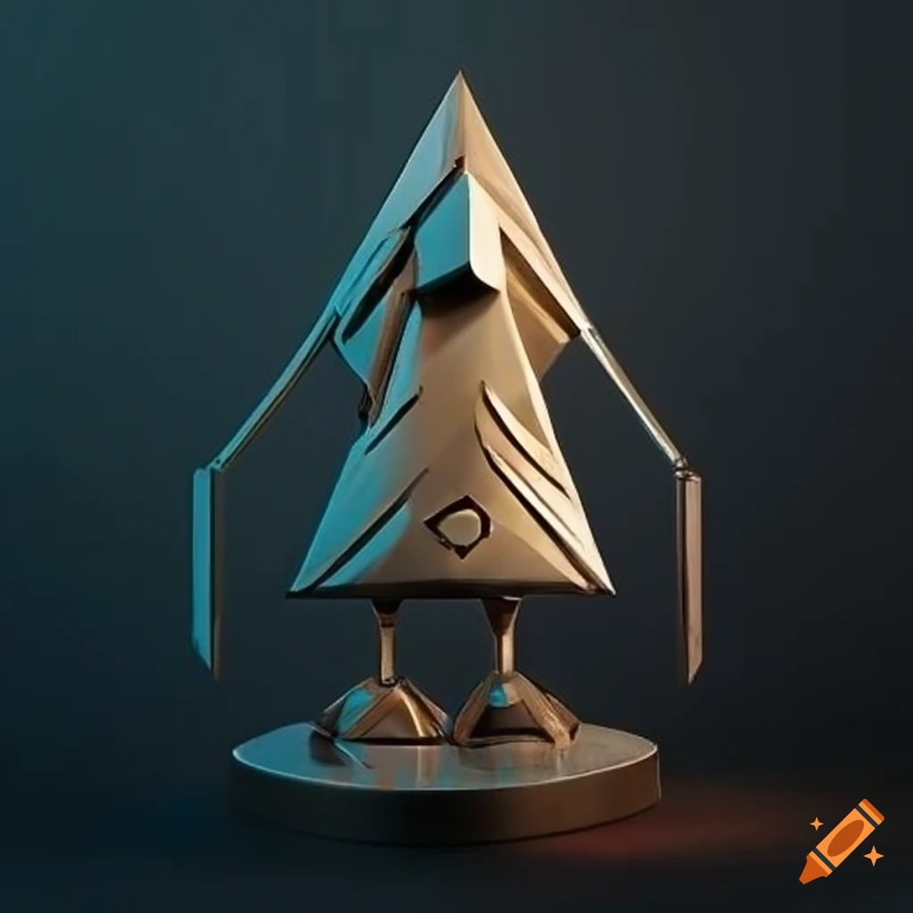 Minimalist metal sculpture inspired by the zelda game on Craiyon