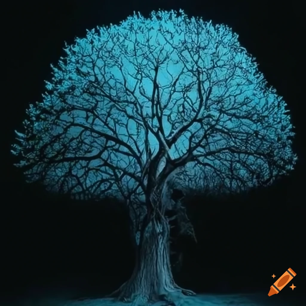 Tree in a field on Craiyon