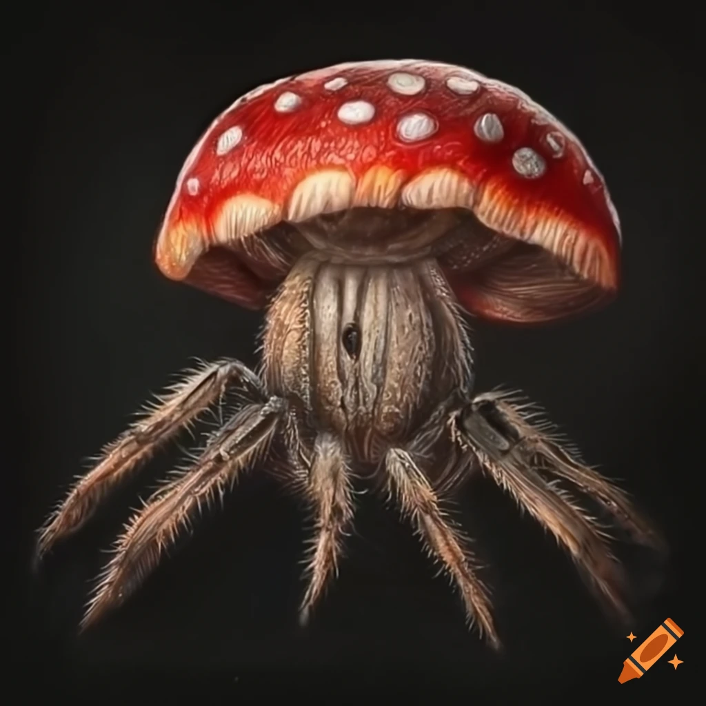 Image of a mushroom spider on Craiyon