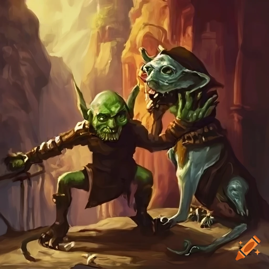 Goblin and its loyal dog artwork
