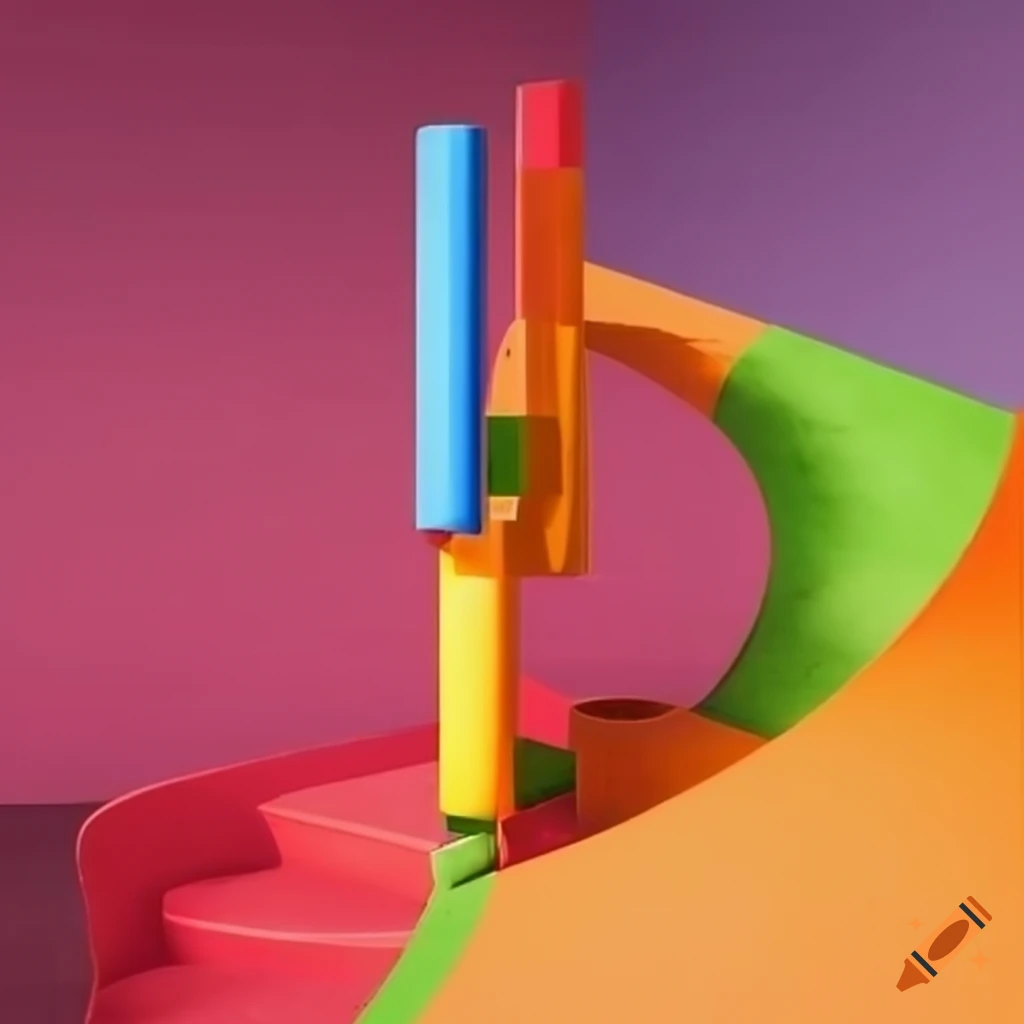 Surrealist colorful playground on Craiyon