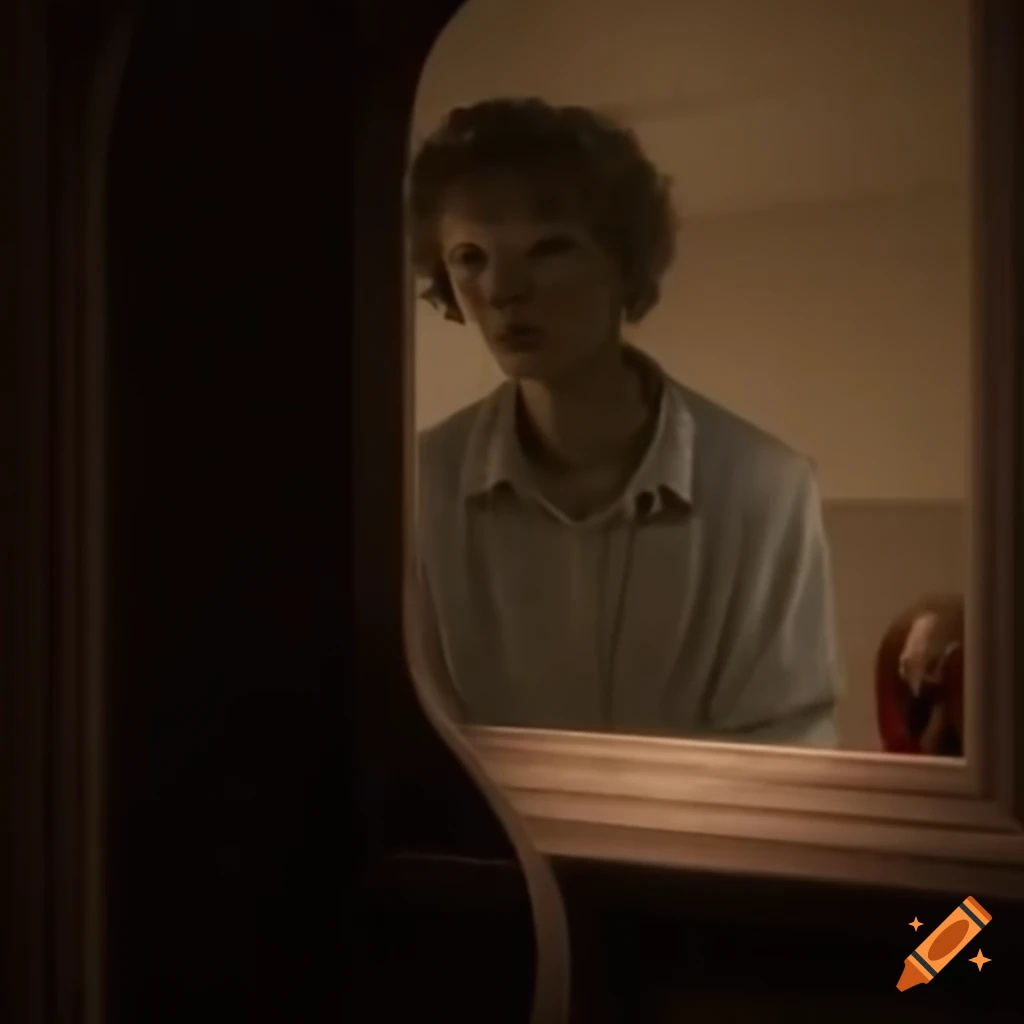 Distorted mirror image from a sci-fi comedy comic on Craiyon