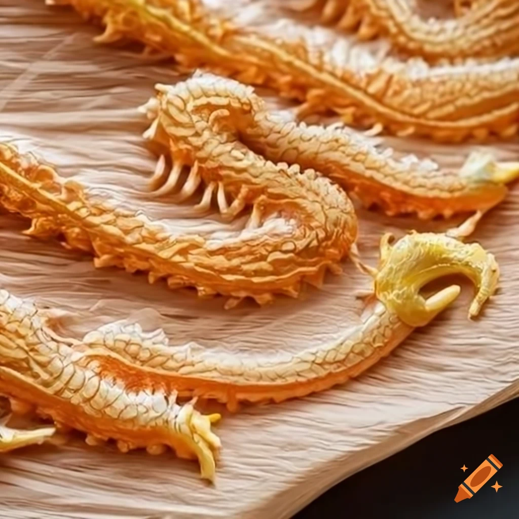 Fried rice-paper chinese dragons artwork on Craiyon