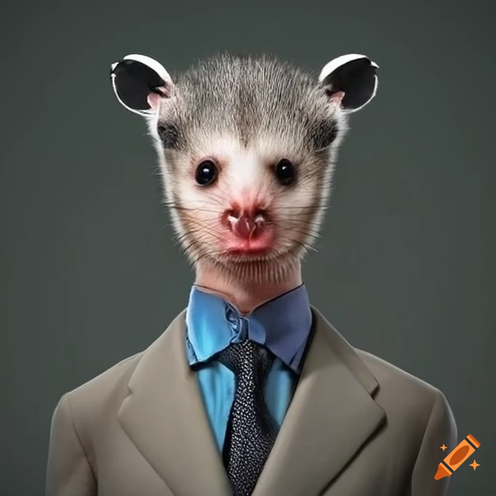Man dressed as a possum on Craiyon