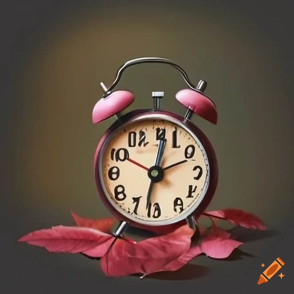 Clock with leaf design on Craiyon