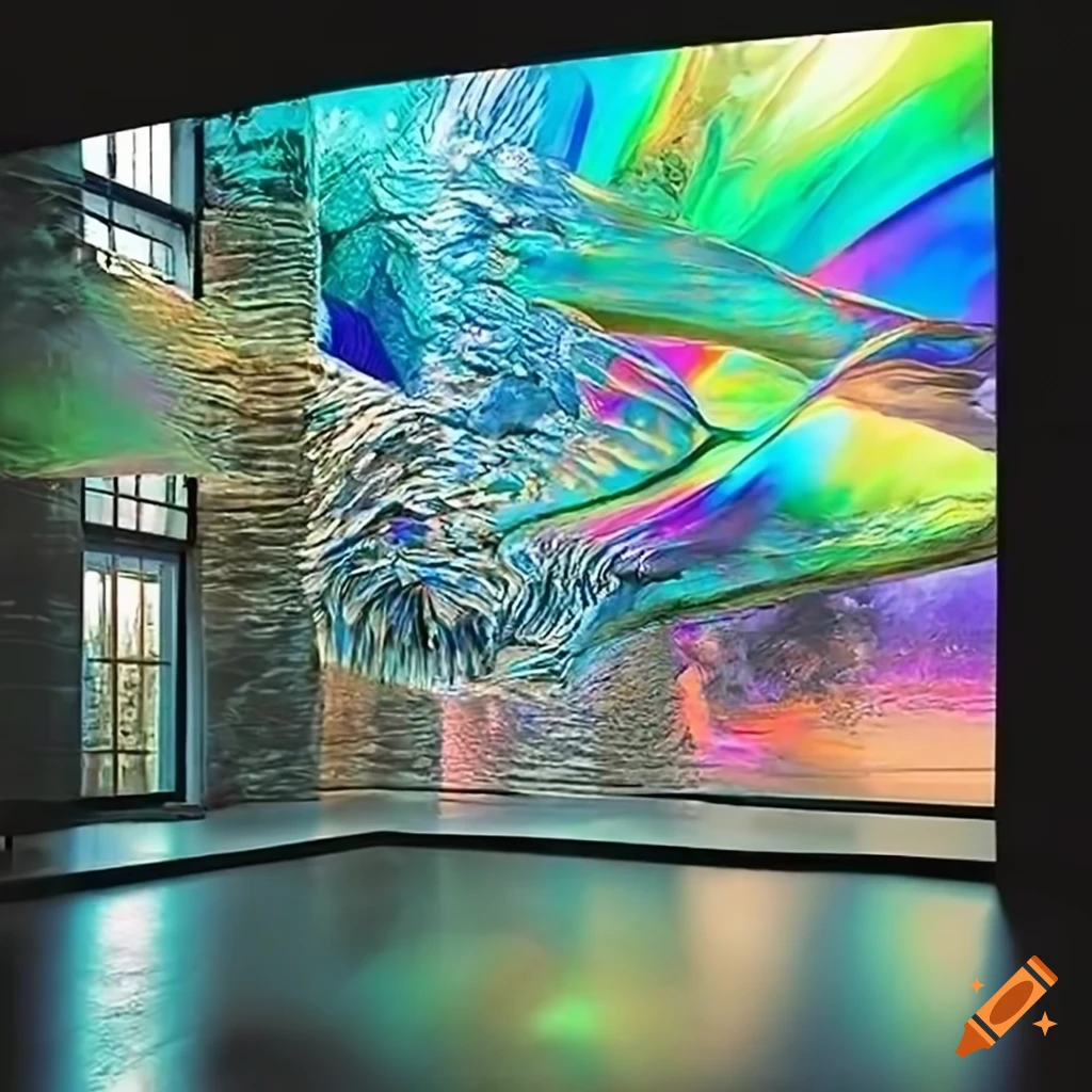 Abstract transgressive art piece inspired by hockney and dali with bold ...