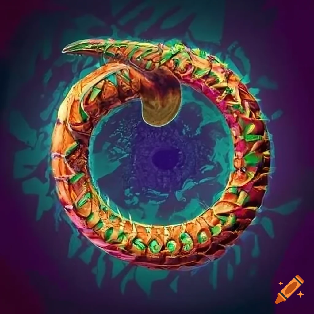Horn of plenty uroboros concept art on Craiyon