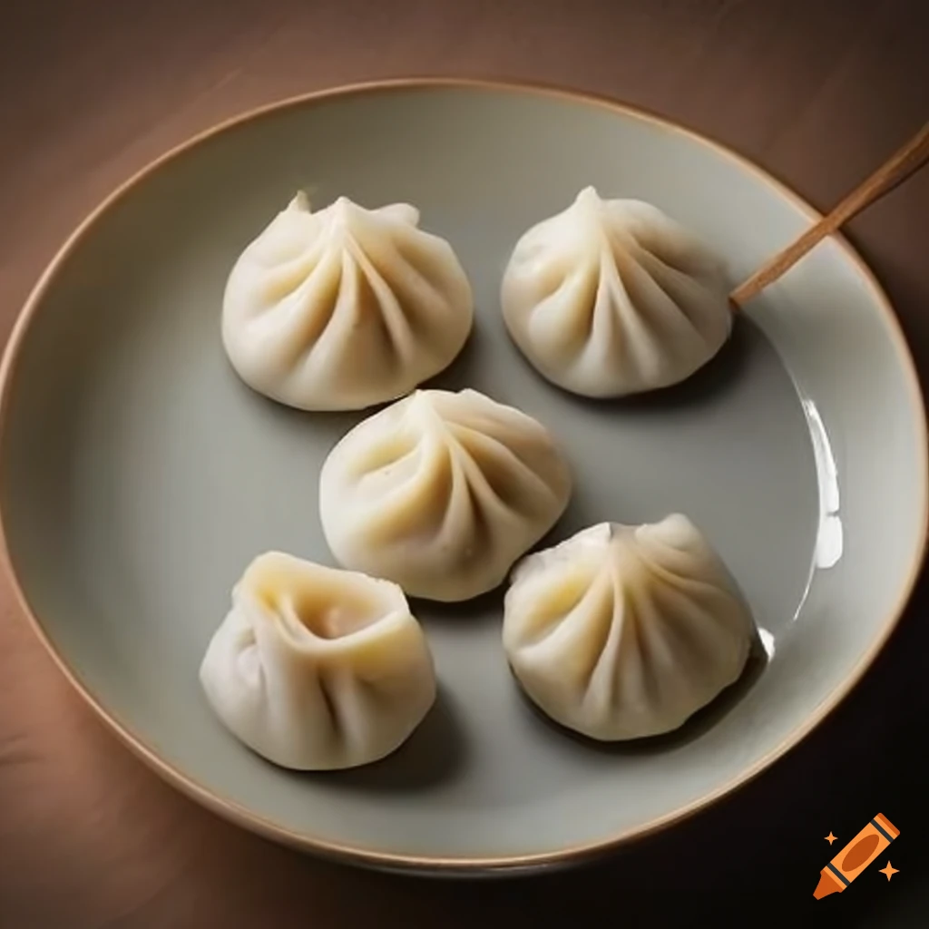 Round and delicious dumpling on Craiyon