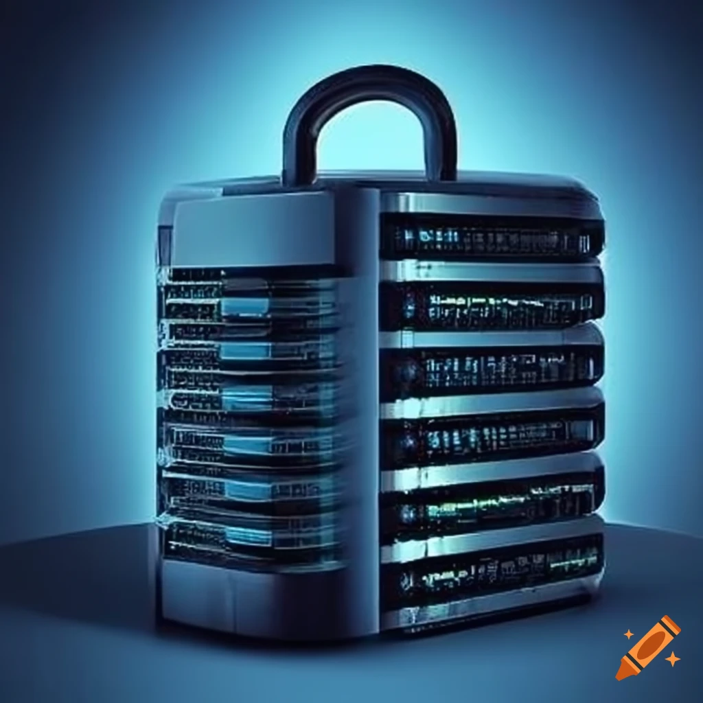 Illustration of changing server passwords on Craiyon