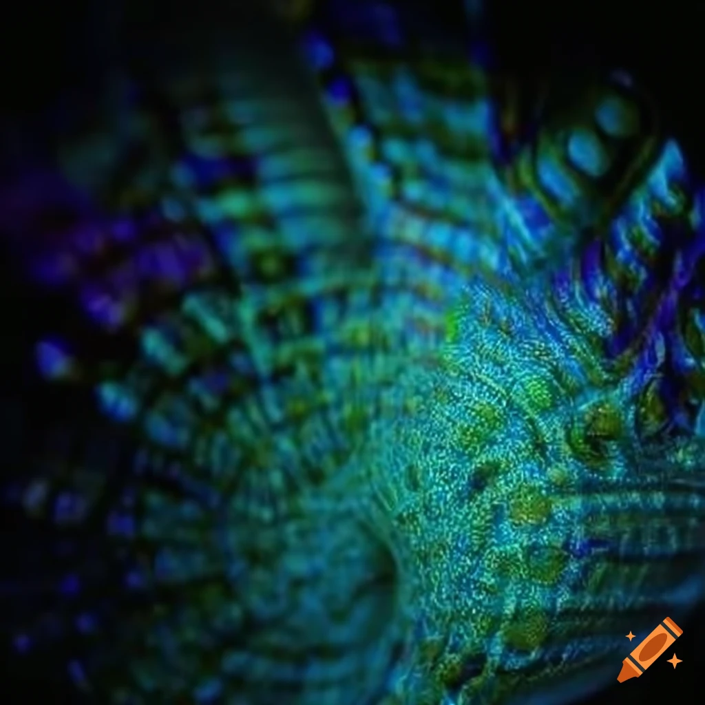 Abstract artwork of converging shapes