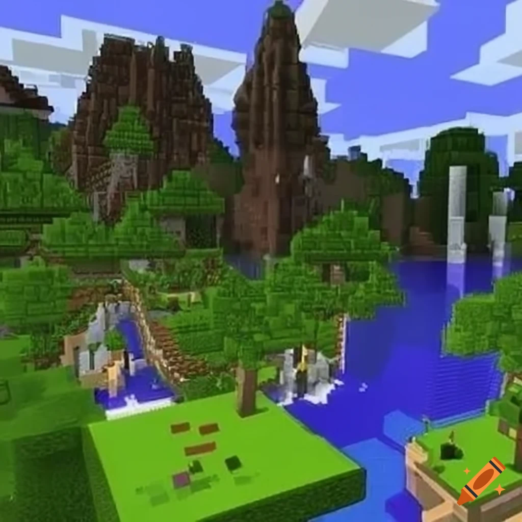 Minecraft world downloads on Craiyon