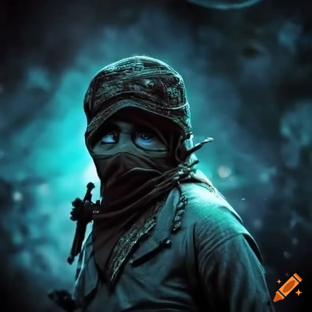 Satirical image of subcomandante marcos from ezln in space