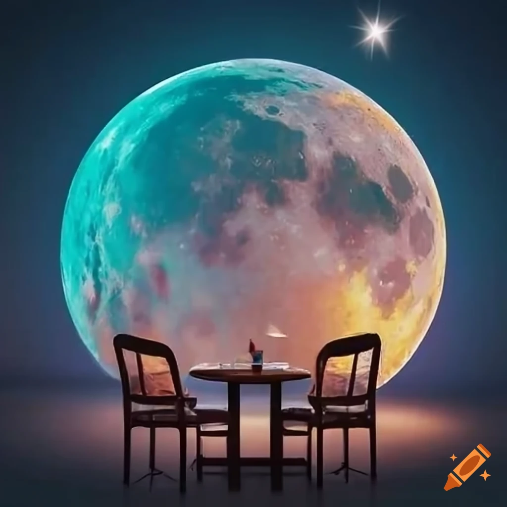 Concept art of a restaurant on the moon on Craiyon