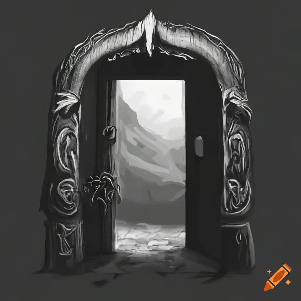 Minimalistic depiction of a hidden door in a Zelda game on Craiyon