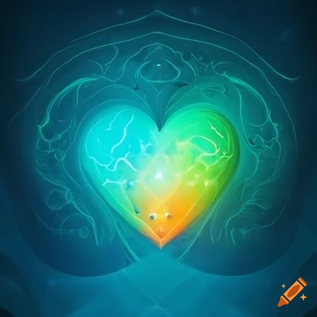 Logo design of a heart and magic for holistic health center