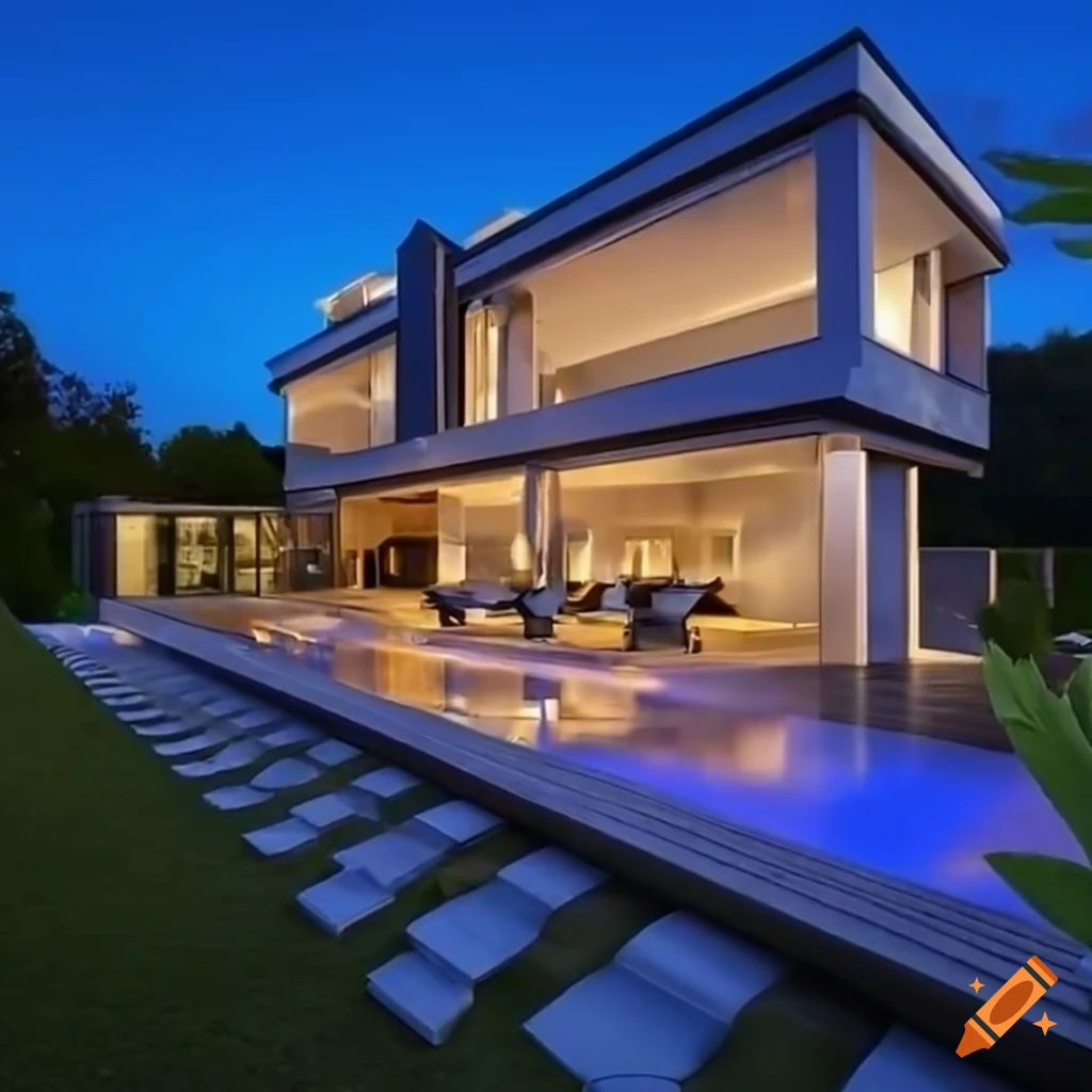 Luxurious villa in 4K on Craiyon