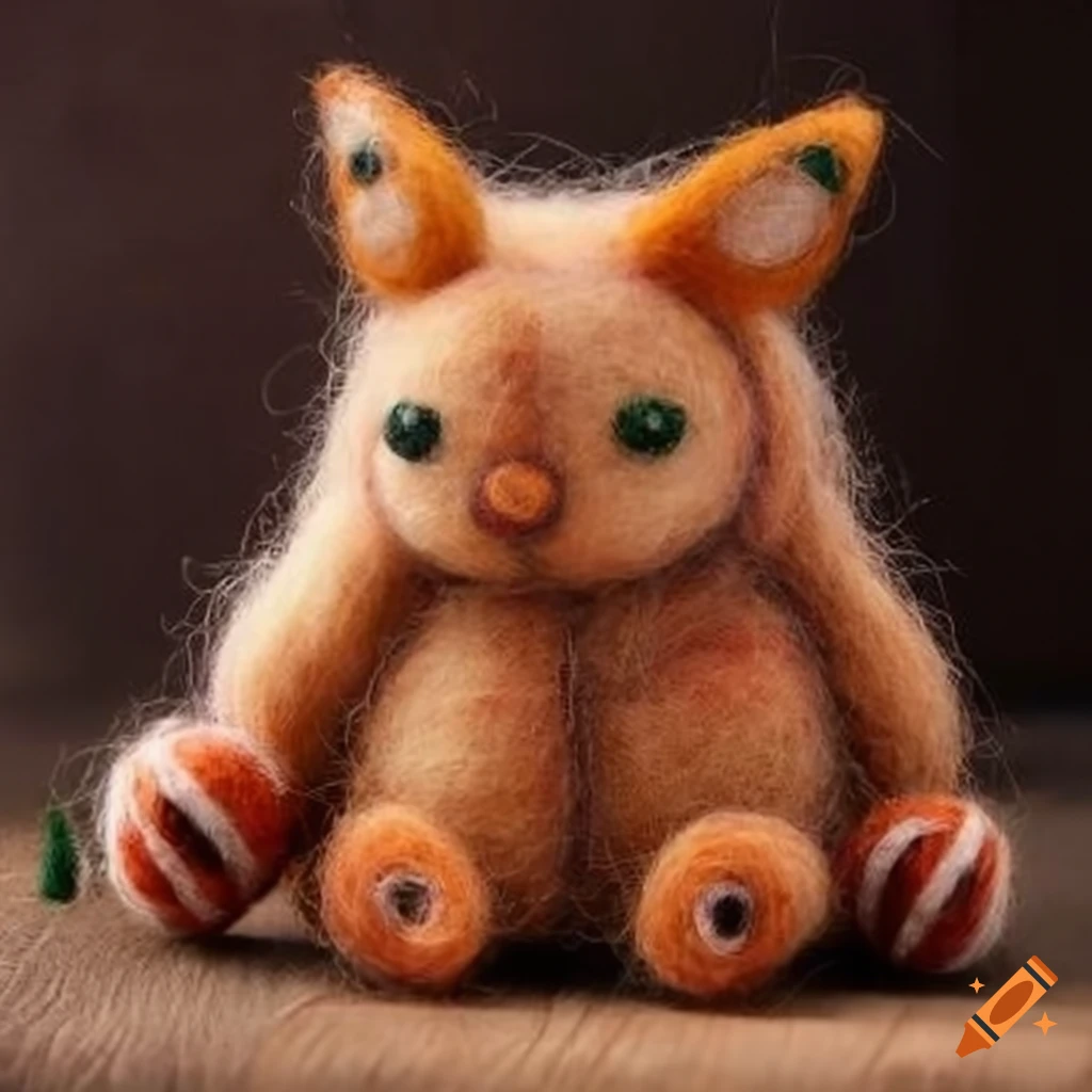 Fall festival with felted wool creatures on Craiyon