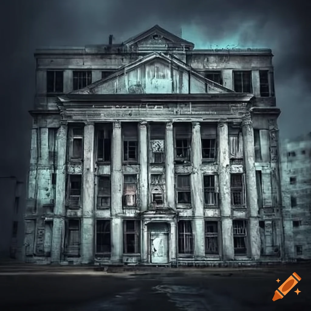 Creepy hospital building on Craiyon