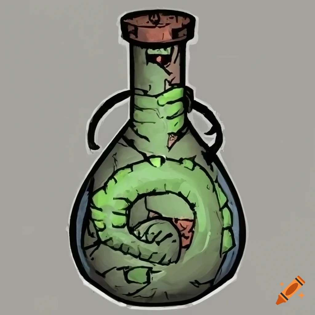 Artwork of a poisonous snake flask on Craiyon