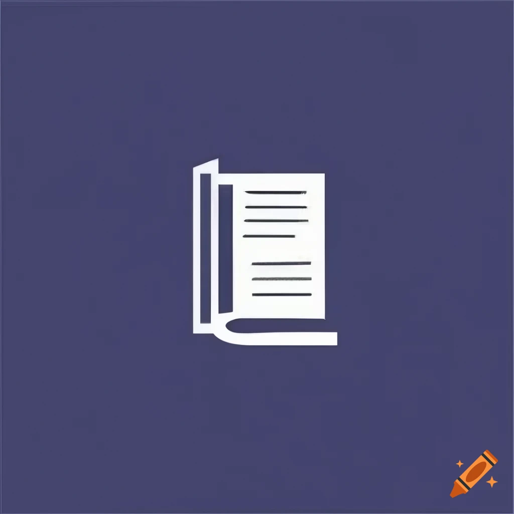 Sleek and modern logo of "The last Page" with a book icon on Craiyon