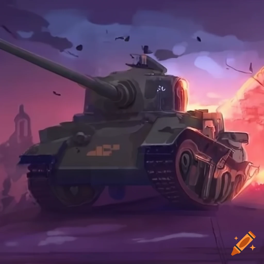 Image of a light tank on a simple background