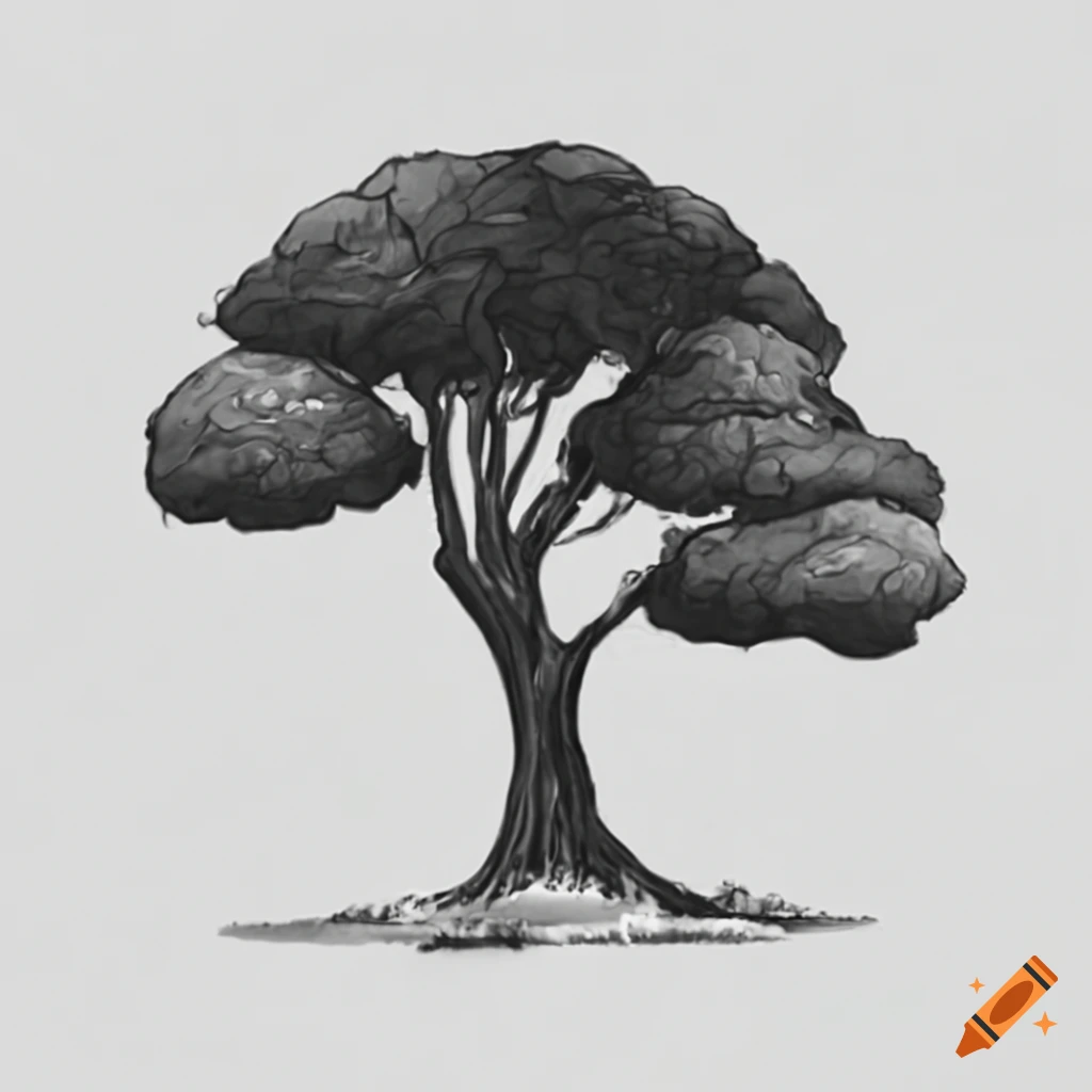 Abstract art of the sycamore gap tree