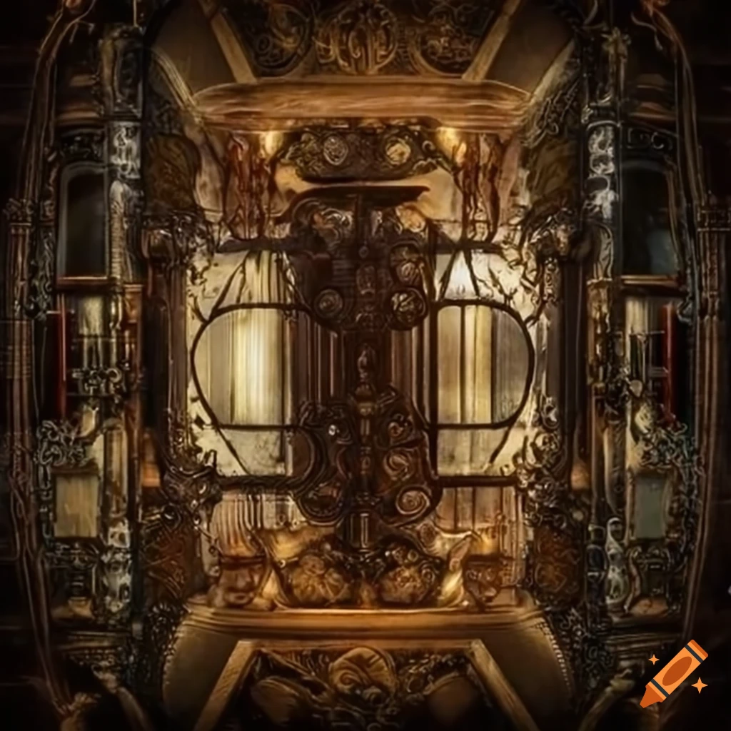 Steampunk panoramic window on Craiyon