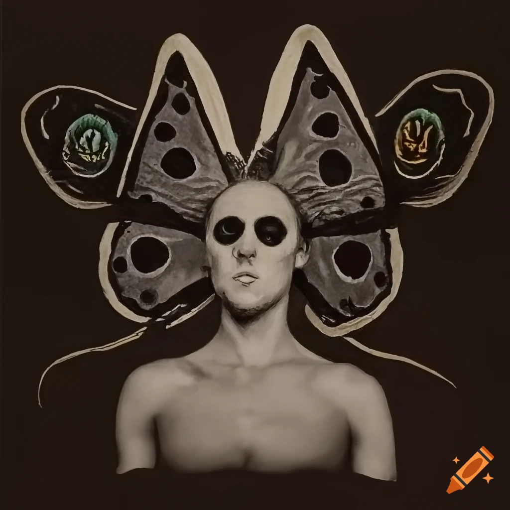 Album cover for moth man - alternative rock on Craiyon