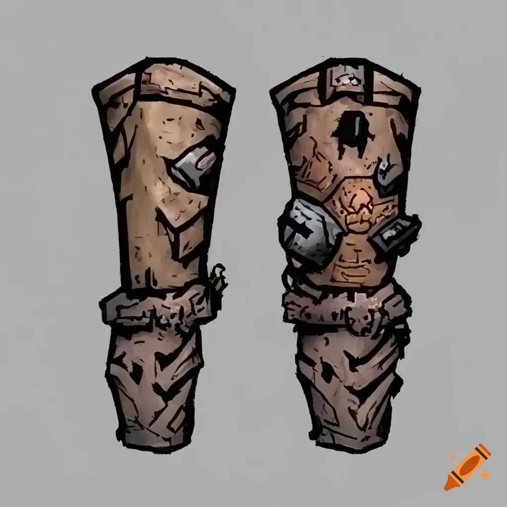 Illustration of a bracers from the game darkest dungeon on Craiyon