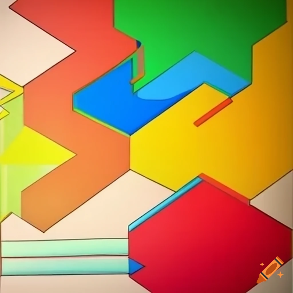 Complex Geometric Shapes Artwork On Craiyon