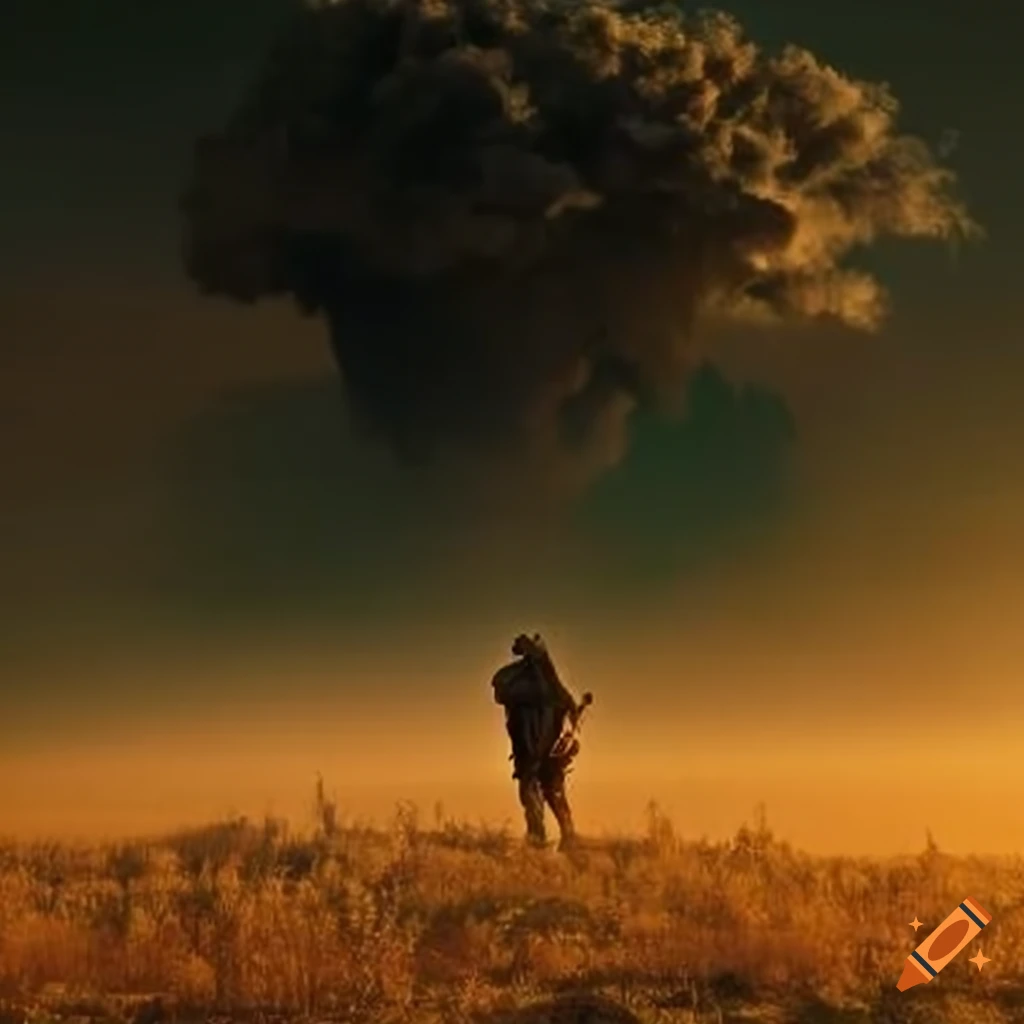 Concept art of a war-like landscape on Craiyon