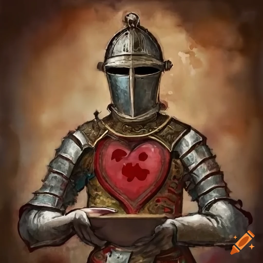 Image of a man in armor reading from a scroll on Craiyon