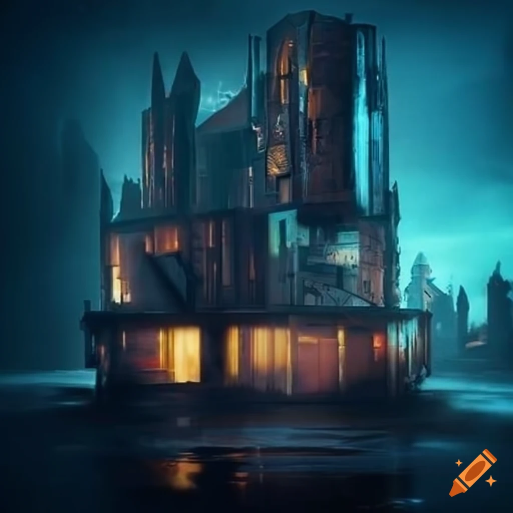 Impressive architecture of giant soviet-style buildings on Craiyon