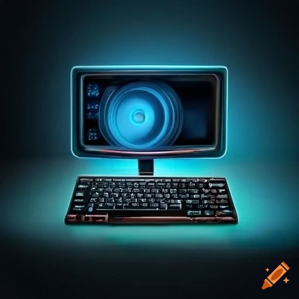 Computer workstation on Craiyon