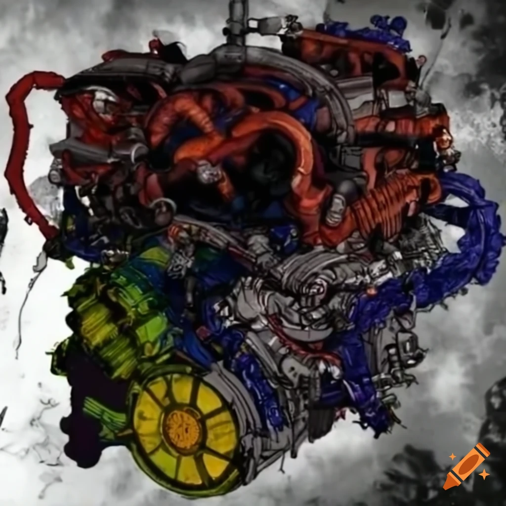 Cover art for the chaos engine video game on Craiyon