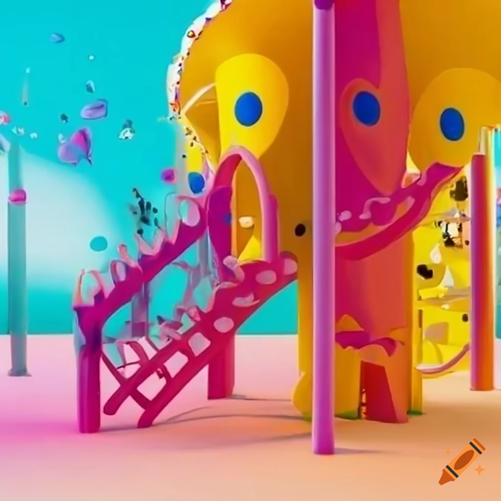 Spongebob themed amusement park on Craiyon