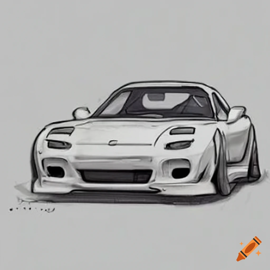 Black Mazda RX7 on Craiyon