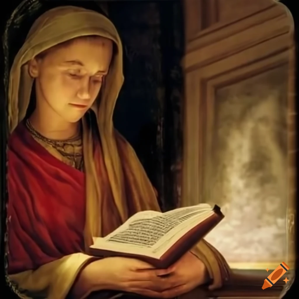 Person reading the scripture