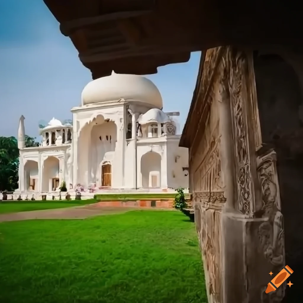 Frontal elevation of mughal mahal white house whitemarsh lynnewood ...